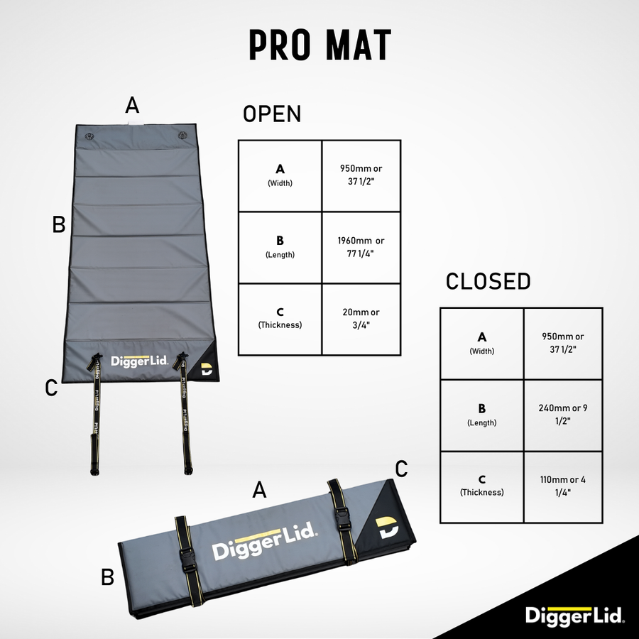 PRO Mat | Universal Waterproof Work Mat By Diggerlid – DiggerLid